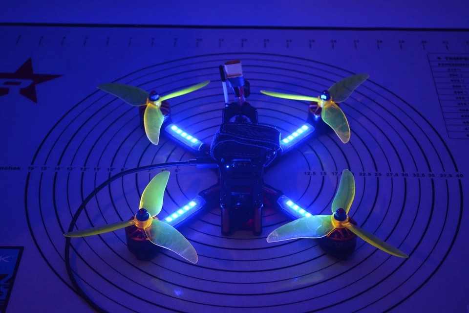 RTF Custom Built 5" FPV Freestyle/Racing Drone +LEDs + Remote + New F4 ...