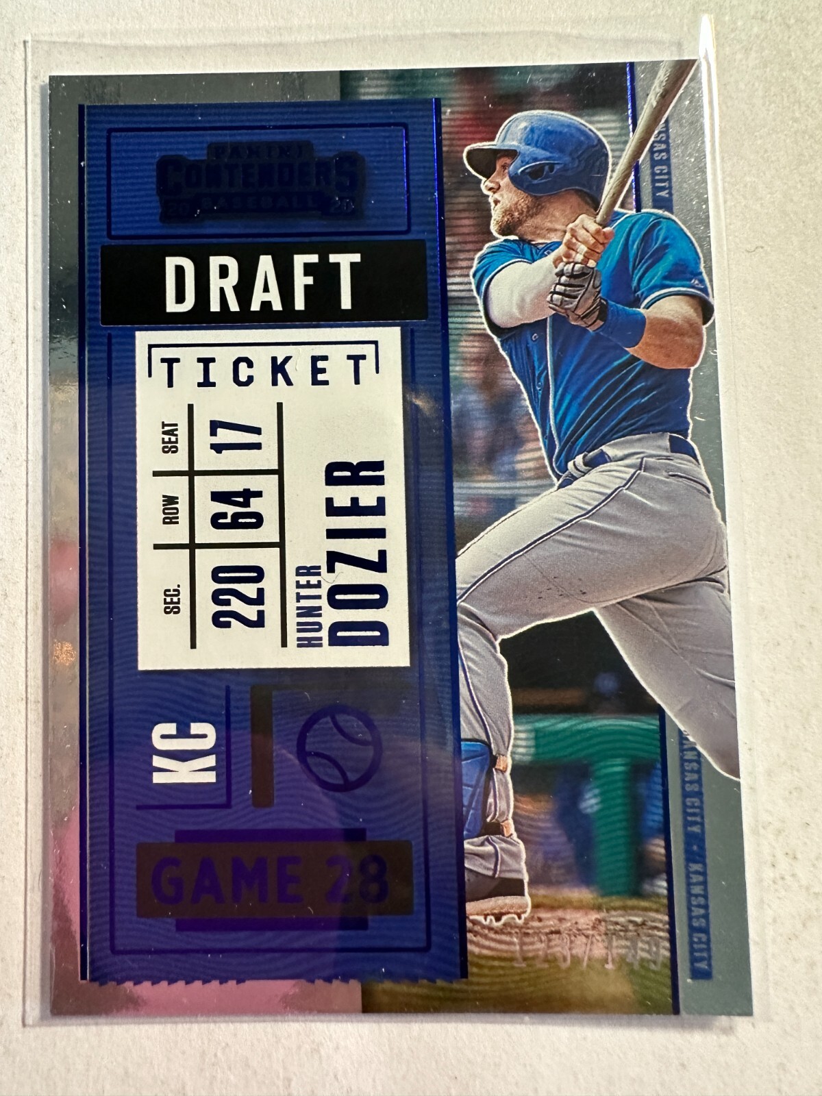 K107,838 - 2020 Panini Contenders Draft Ticket Blue #97 Hunter Dozier ...