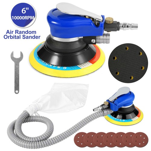 6'' Air Body Random Orbital Palm Sander DA Buffing Sanding W/ 7 Discs ...
