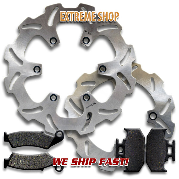 Front + Rear Quality Brake Disc Rotors + Pads for Suzuki DR650 S/SE ...