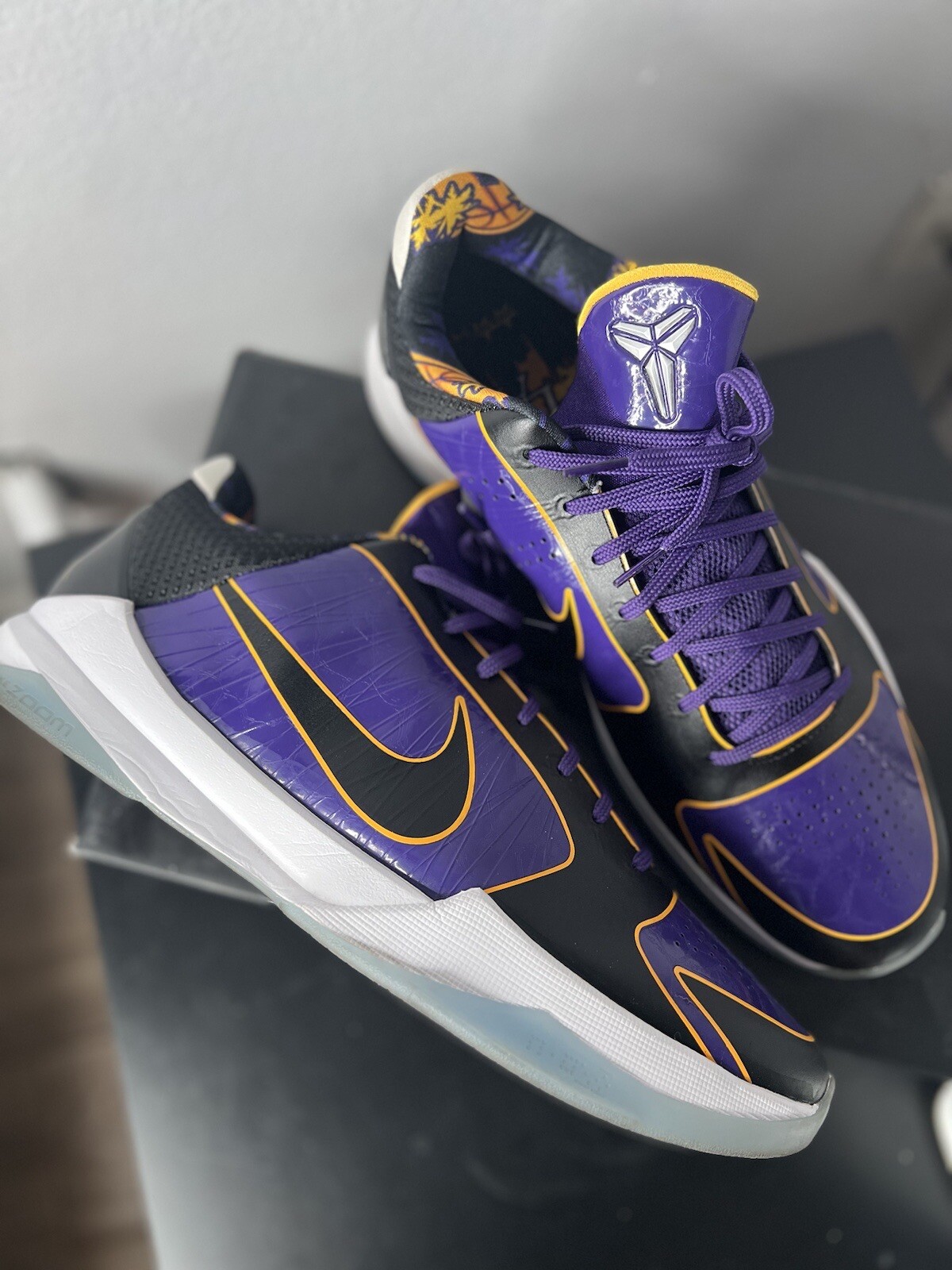 Nike Air Zoom Kobe 5 Protro V Size 15 Lakers - Gem