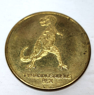 1998 Dino Coins 1" Tyrannosaurus Rex Dinosaur Souvenir Token Coin ...