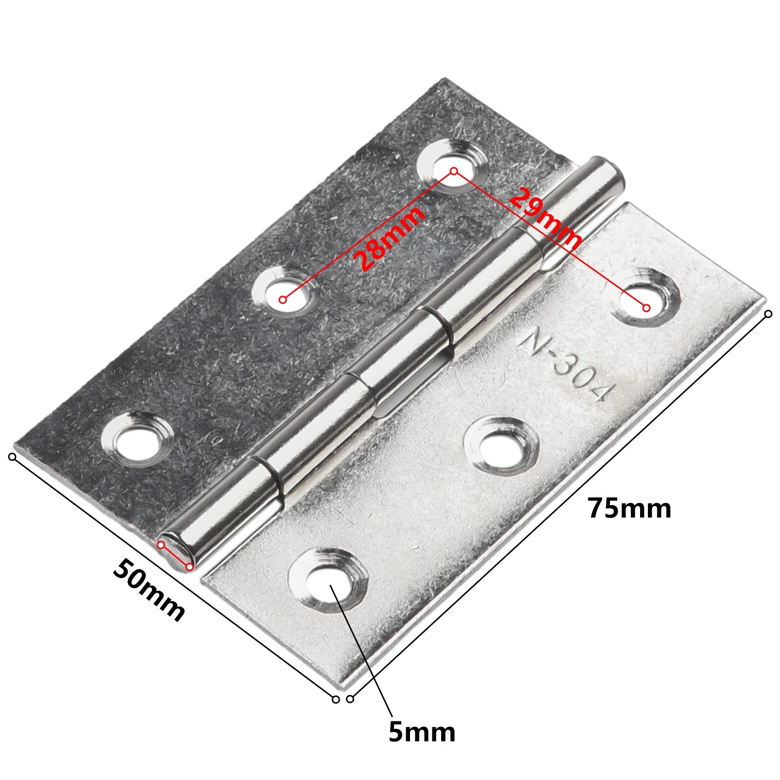Sleek and Reliable Stainless Steel Door Hinges 10pc Ball Bearing ...