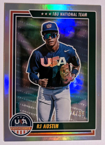 2022 USA STARS & STRIPES LONGEVITY HOLO RJ AUSTIN 74/99 | eBay UK
