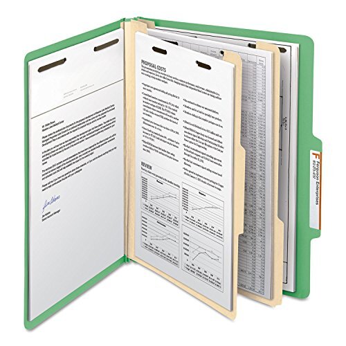 Classification File Folder, 2 Dividers, 2" Expansion, 2/5-Cut Tab ...
