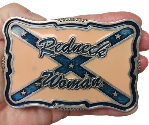 Vintage Y2K Belt Buckle Peachy Pink Silver Color Redneck Woman Country ...