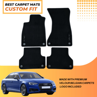 Car Floor Mats Carpet For Audi A4 B9 2015-2025 Waterproof Black Rugs ...