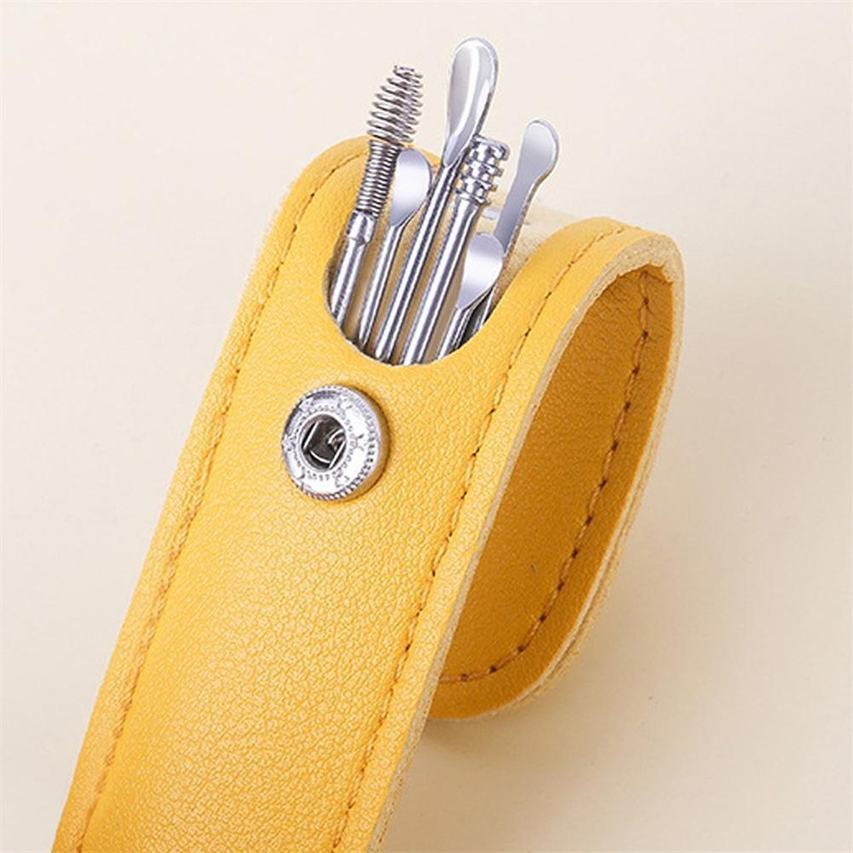6Pcs Set Ear Pick Cleaning Tool Spoon Ear Remover Cleaner Cur New Y5 ...