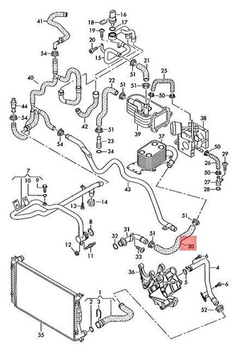 Genuine AUDI VW A4 Avant S4 Quattro Cabrio A6 Coolant Hose 059121073E ...