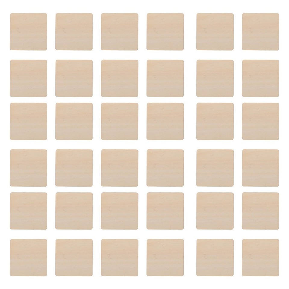 100pcs Unfinished Wood Squares for Crafts - 2x2 Inch Blank Wood Tiles 1 ...