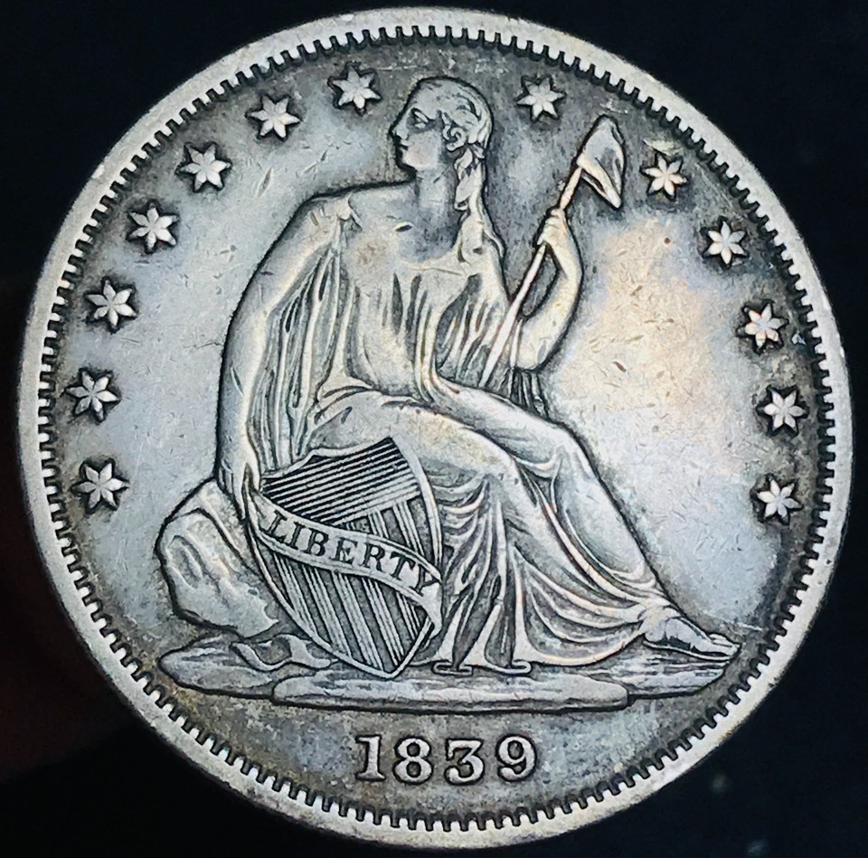 1839 Seated Liberty Half Dollar 50C Ungraded Choice Silver US Coin ...