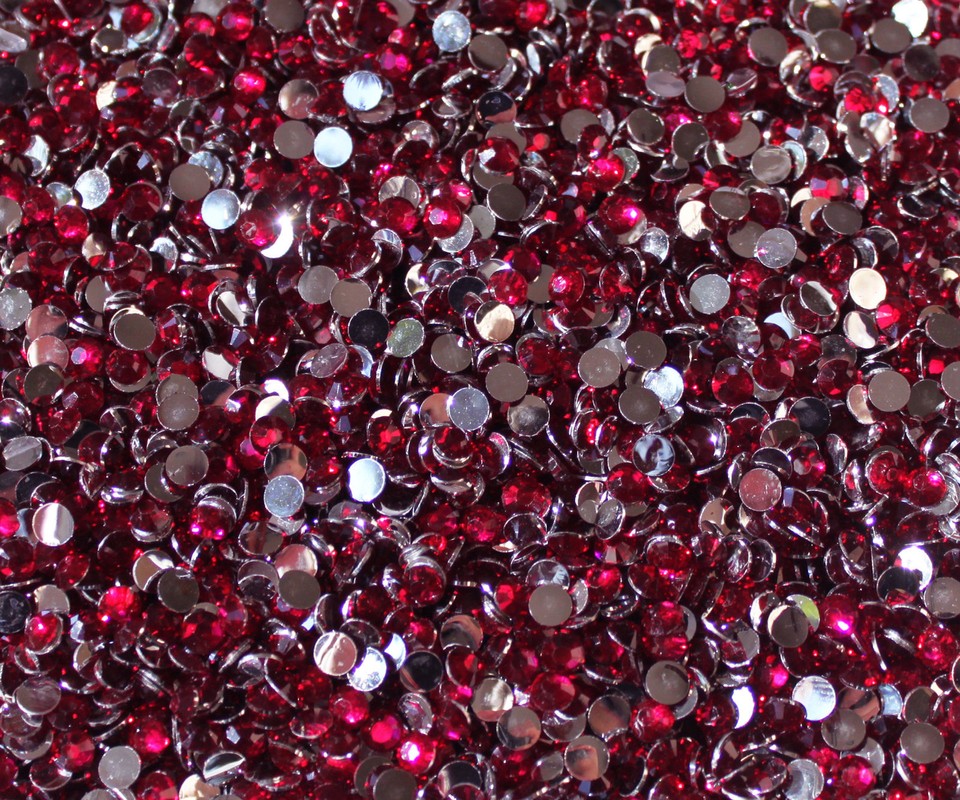 Crystal Flat Back Acrylic Rhinestones Gems 15 colors 2mm, 3mm, 4mm, 5mm ...