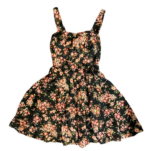 Lauren Conrad | Pink Floral Silky Corset Key Hole Lined Dress A Line ...
