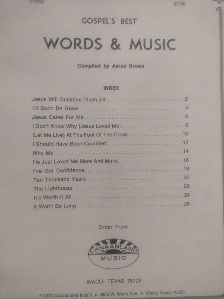 Southern Gospel Songbook Gospels Best Words and Music Piano Guitar ...