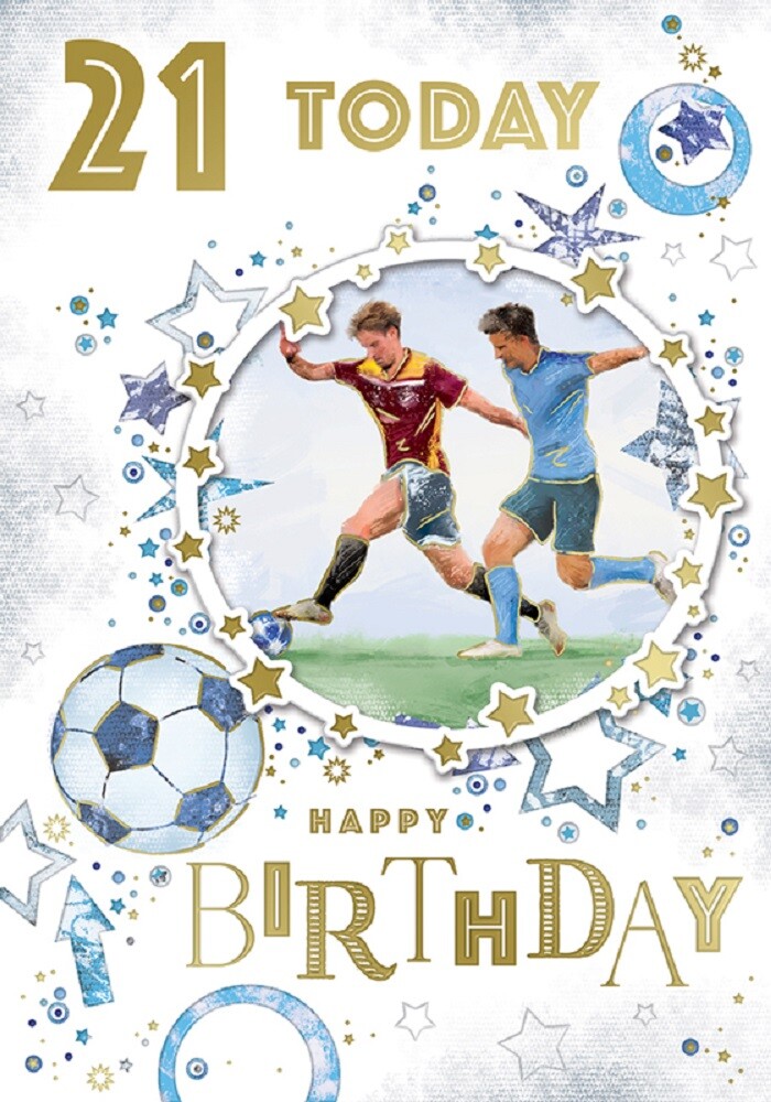21 Today Happy Birthday Football Card For Age 21 Male | eBay UK