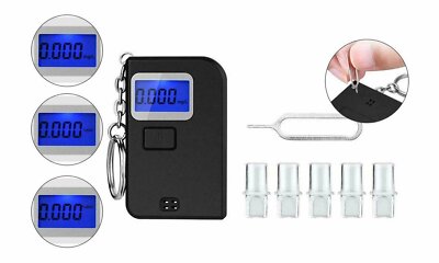 Keychain Breathalyzer, Portable Keyring Breath Alcohol Tester | eBay