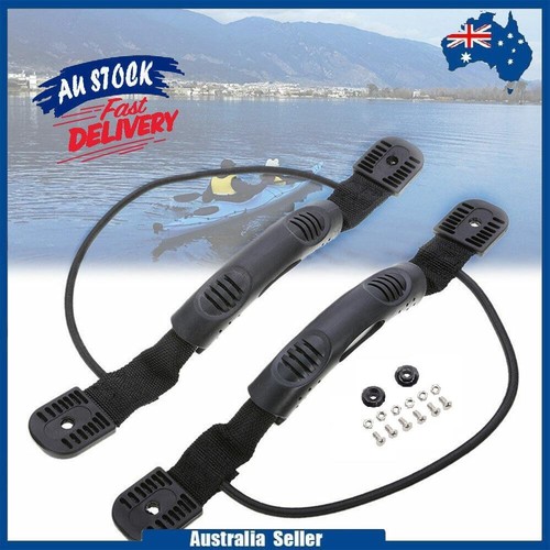 2-10Pcs Kayak Canoe Boat Side Mount Carry Handles with Black Bungee Kit ...