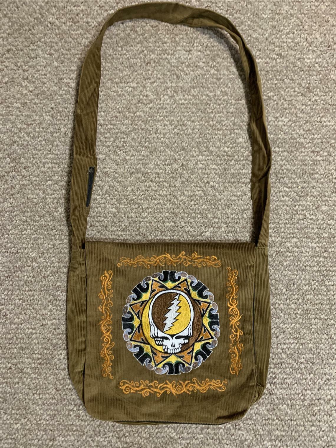 Grateful Dead shoulder bag - Grateful Dead corduroy stealie messenger ...