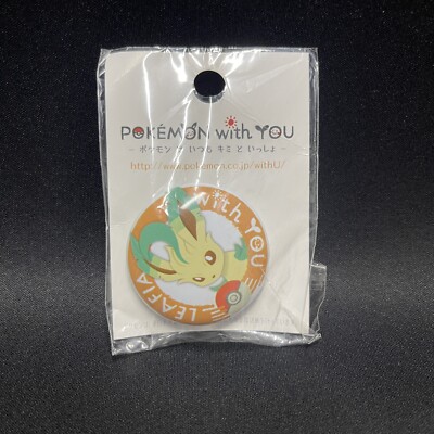 Pokemon With You Leafia Leafeon Pin Badge Button 2012 Japanese | eBay