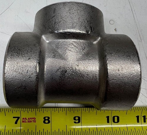 1" Straight Tee 316/316L Stainless Steel Class 6000 Forged Socketweld ...