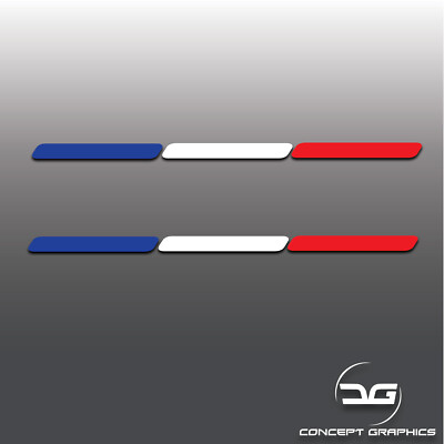 2x French Flag Stripes France Euro Car Dash Window Bumper Vinyl Decal ...