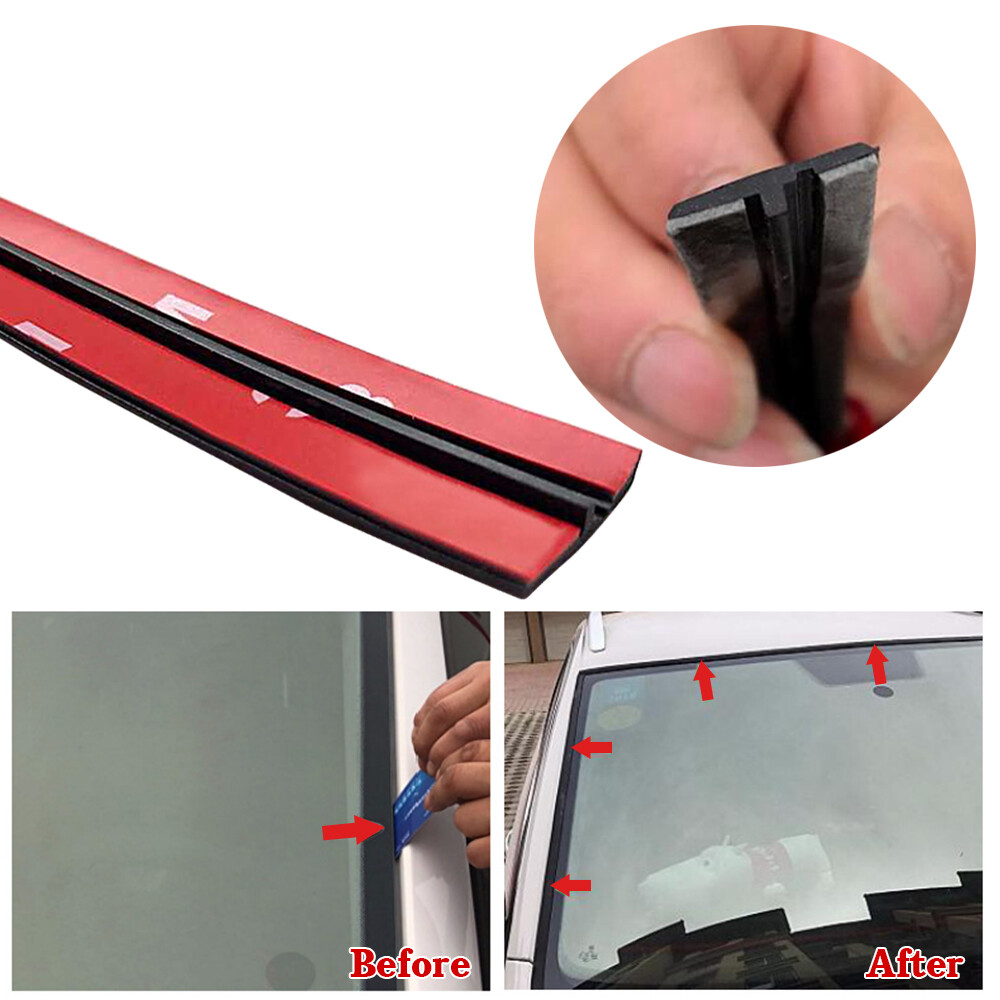 Car Rear Windshield Window Trim Edge Moulding Rubber Weatherstrip Seal ...