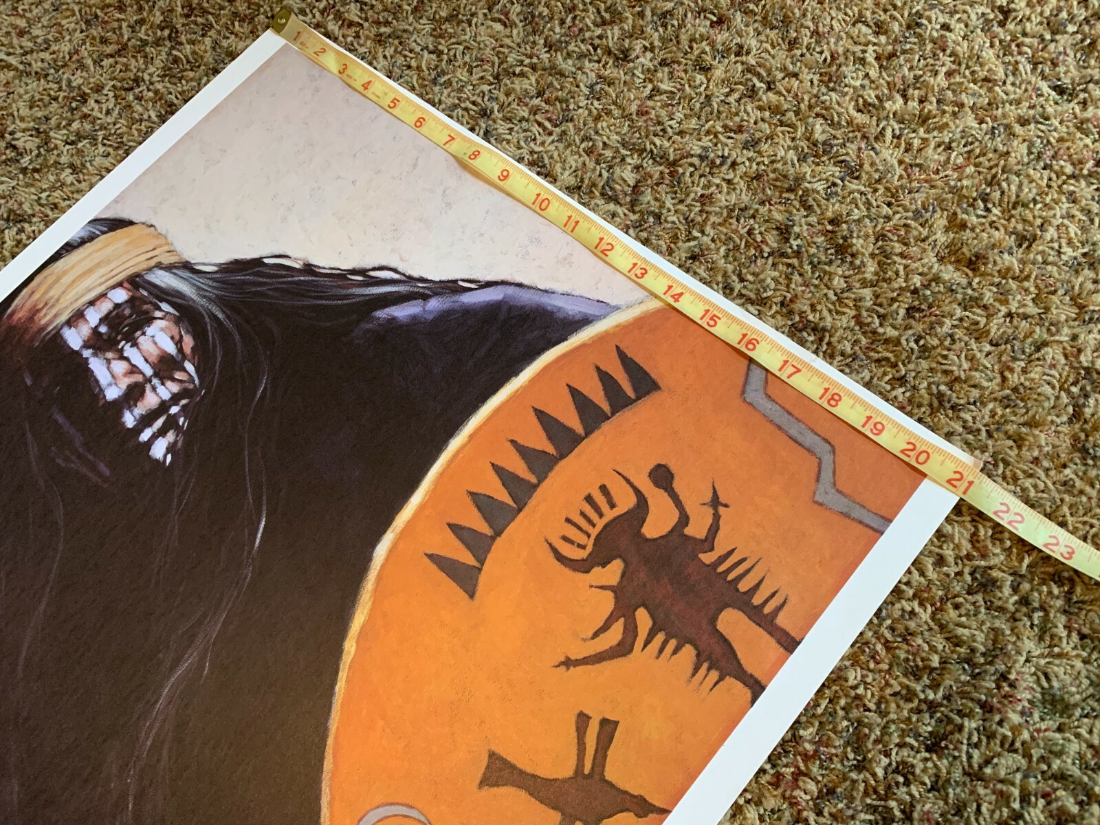 NATHAN SOLANO PRINT INDIAN ART PRINT WHITE FIINGER WAR PAINT SHIELD | eBay