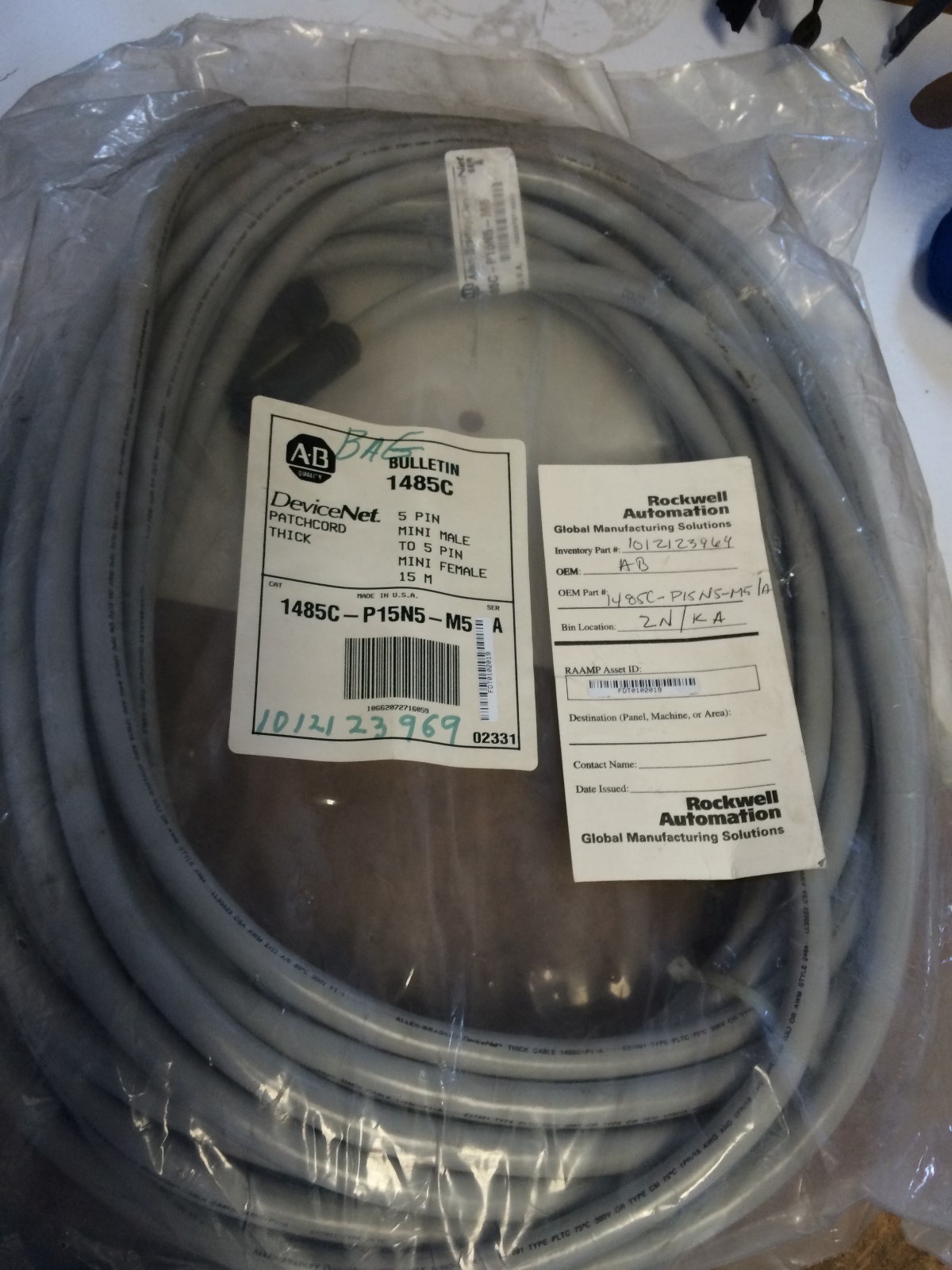 NEW Allen-Bradley CABLE 1485C-P15N5-M5,DF | eBay