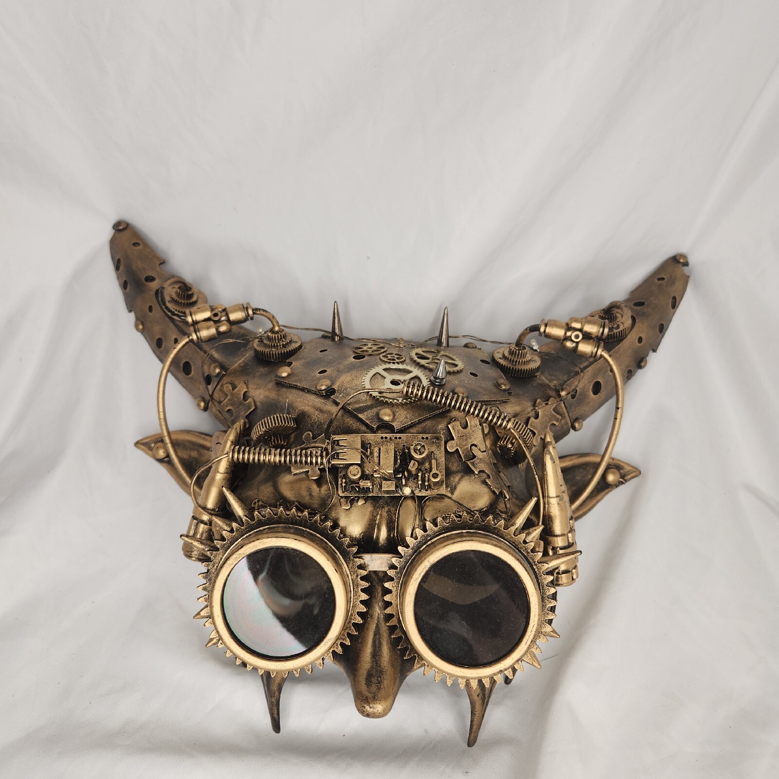 Deluxe Copper Steampunk Demon Masquerade Mask Mechani… - Gem