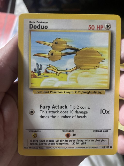 Pokémon TCG Doduo Base Set 48/102 Regular 1st Edition Common for sale ...