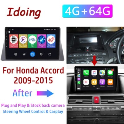 Idoing 10.2" Car Stereo Radio GPS Navi Carplay Android For Honda Accord ...