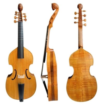 Professional Bass viola da gamba Maestro Sound, 7 string 27" Viol Carving scroll | eBay