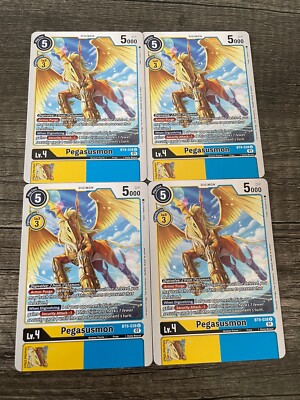 x4 Pegasusmon BT9-038 U Playset Digimon TCG X Record | eBay