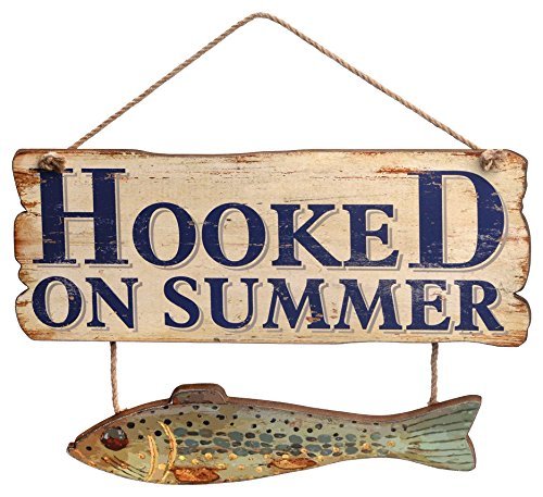 Boston International Hooked on Summer Hanging Wood Sign 20-Inch | eBay