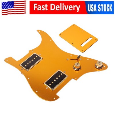 P90 Gold Loaded Pickguard HH Alnico 5 Humbucker Pickups Capacitor for ...