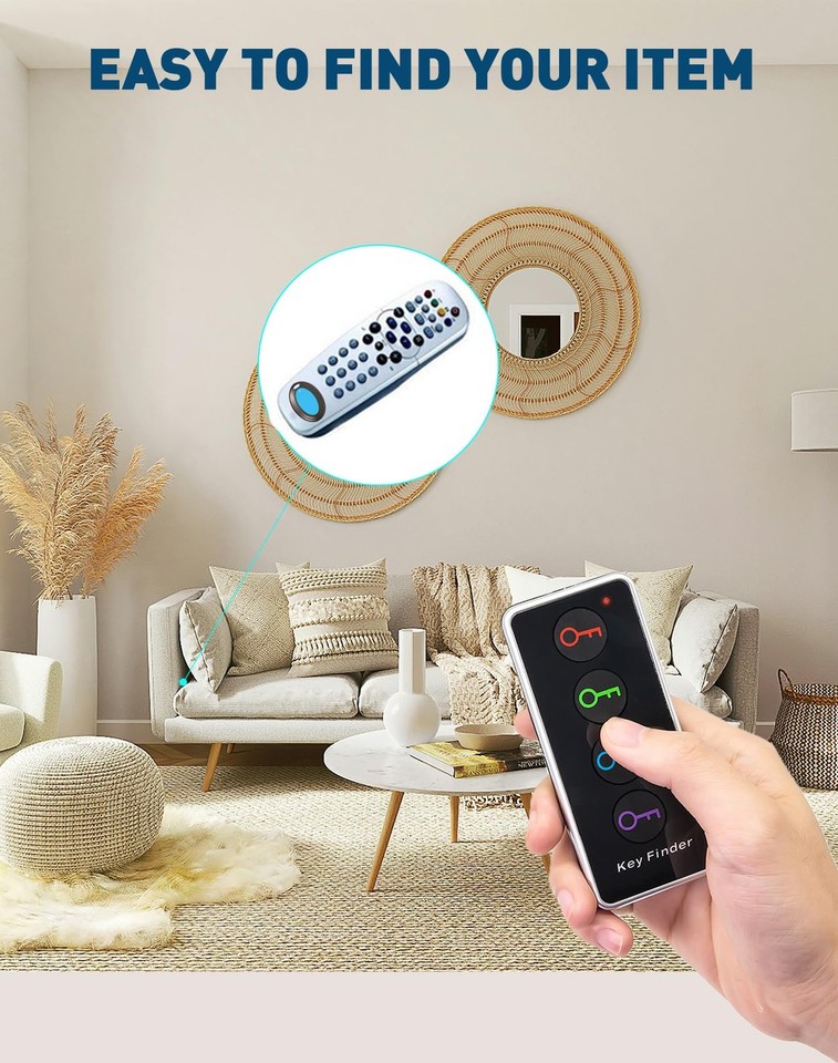 Midlocater Key Finder,85dB+ Item Locator Tags with 131ft. Working ...