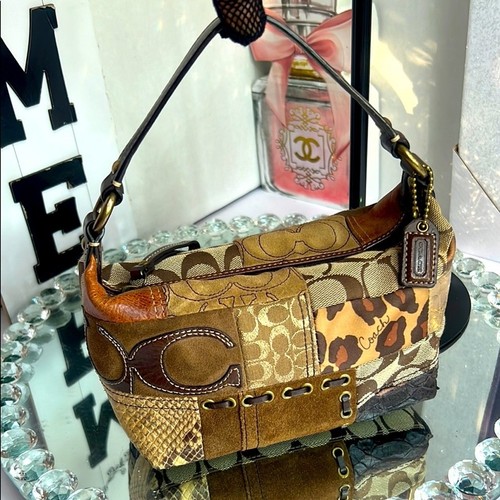 Coach Vintage y2k patchwork print Hand bag | eBay