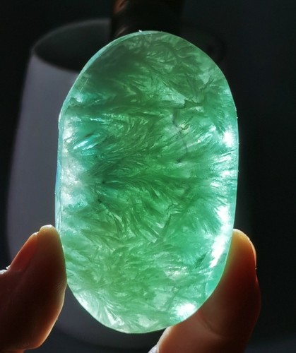Very Rare Feather Fluorite Palm Reiki Stone Healing | eBay