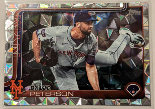 2025 Topps Series 1 Baseball David Peterson #131 Diamante Foil New York ...