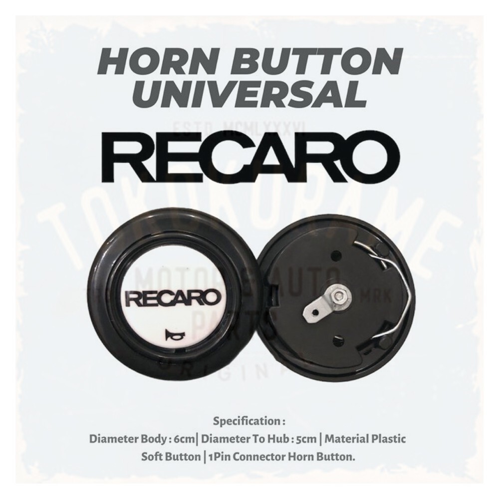 Black White JDM Racing Sport Steering Wheel Horn Button | eBay