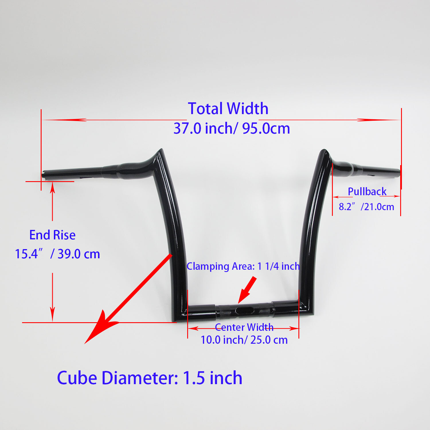 Black Front 1 1/4 inch Handlebar for Harley Softail Breakout Fat Boy ...