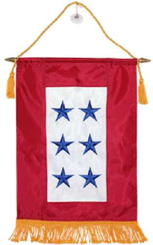 12x18 Embroidered 6 Six Star Blue Military Service Nylon Flag 12"x18 ...