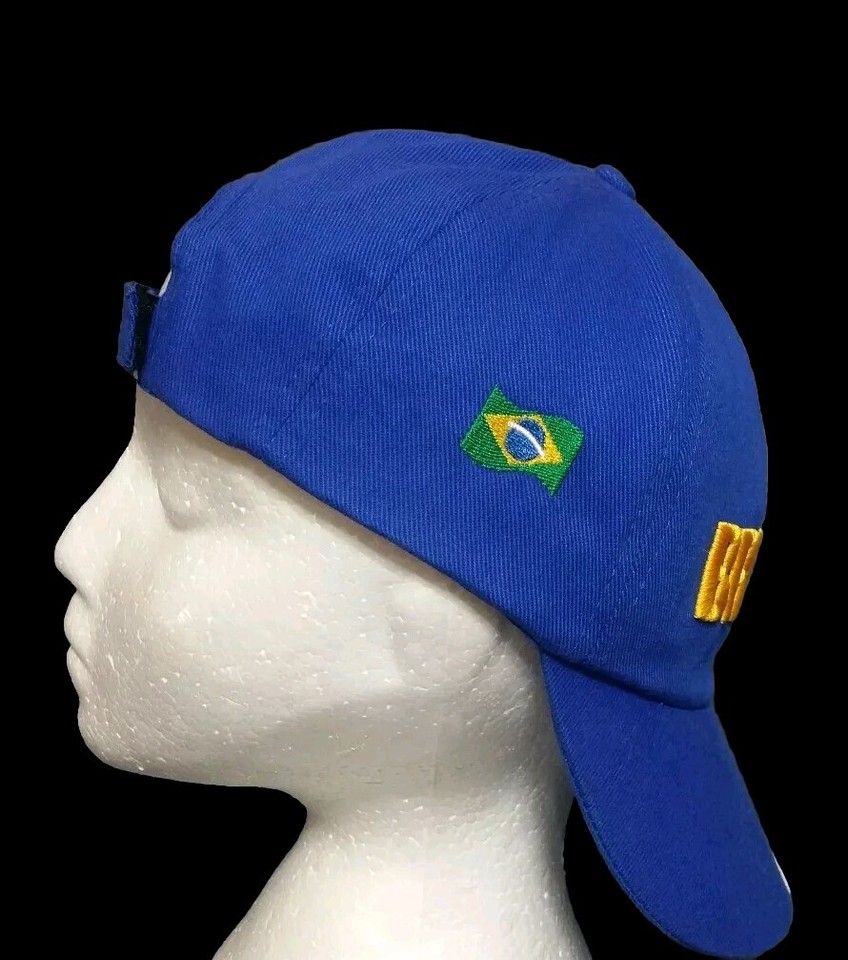 Brasil Brazil Soccer Fan Tourist Adjustable Baseball Cap Hat Blue Gold ...