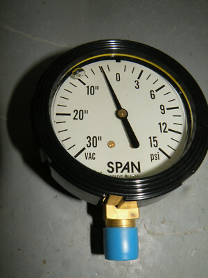 Span LFS-210-30Hg/15Psi-G-Cer Compound Vacuum Pressure Gauge 2-1/2 ...
