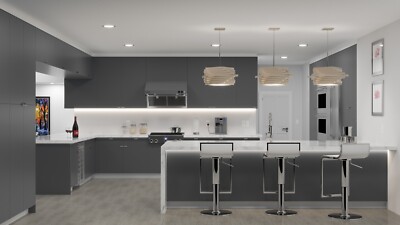 10X10 RTA Tafisa Matte Soho Gray Contemporary Kitchen Cabinets Modern ...