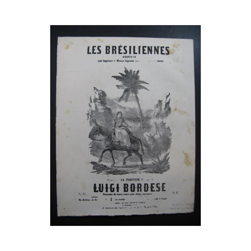 Bordese Luigi The Brazilian Women Song Piano 19th | eBay