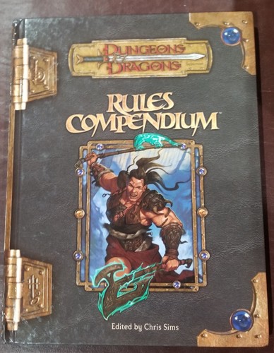 RULES COMPENDIUM Dungeons & Dragons 3.5/D20 2007 1st PRINTING RPG D&D ...