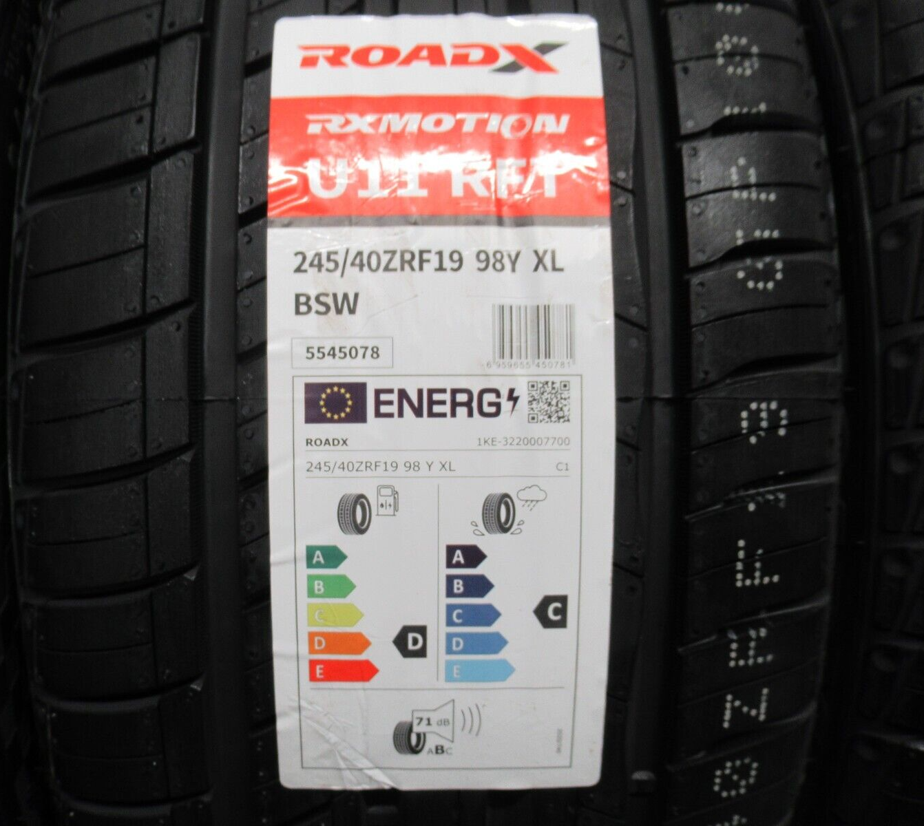 X2 245 40 19 245/40ZRF19 98Y XL RUN FLAT ROADX RXMOTION RUNFLAT NEW ...