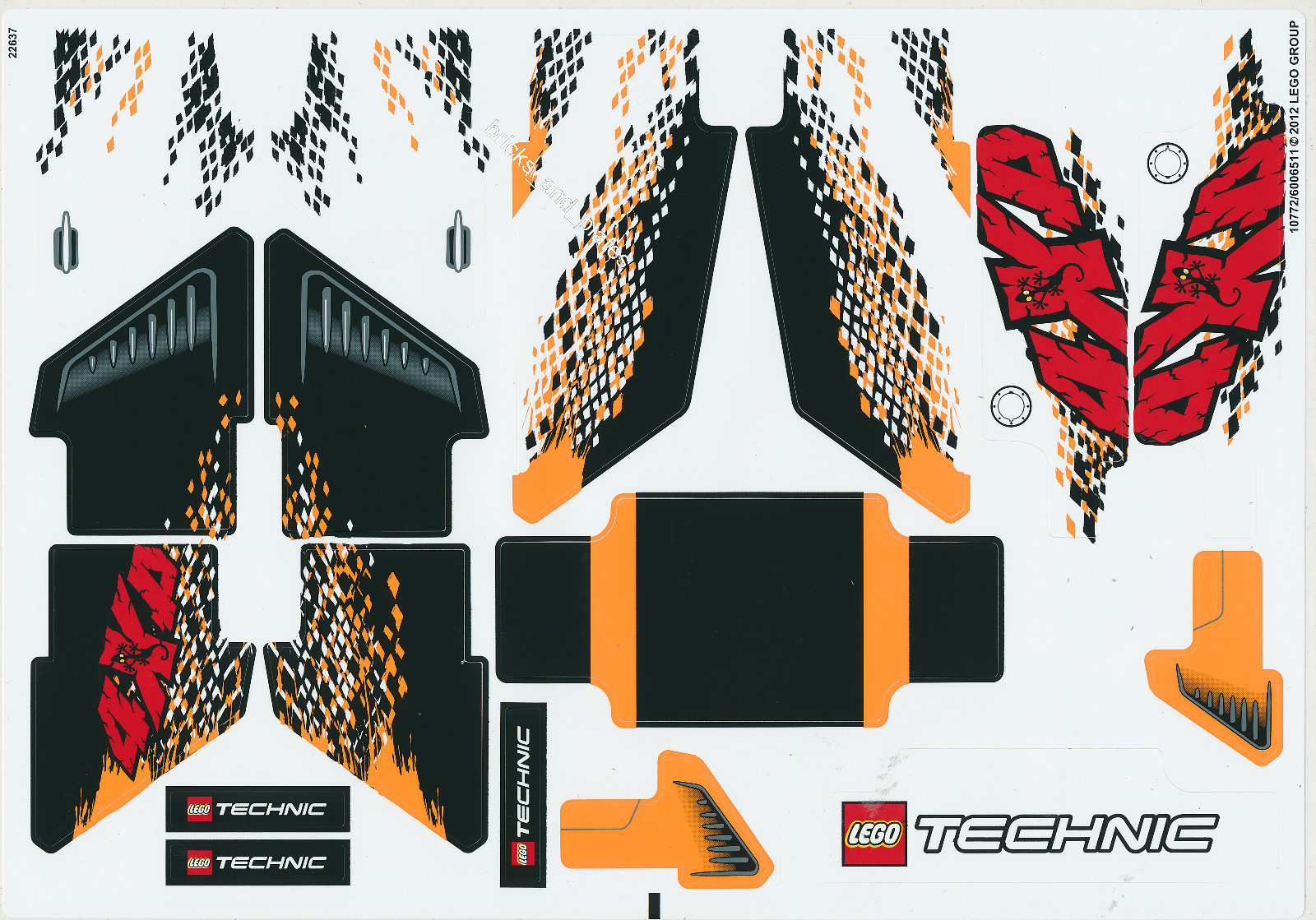 LEGO® Technic Aufkleber Sticker für 9398 4x4 Offroader Crawler NEU ...