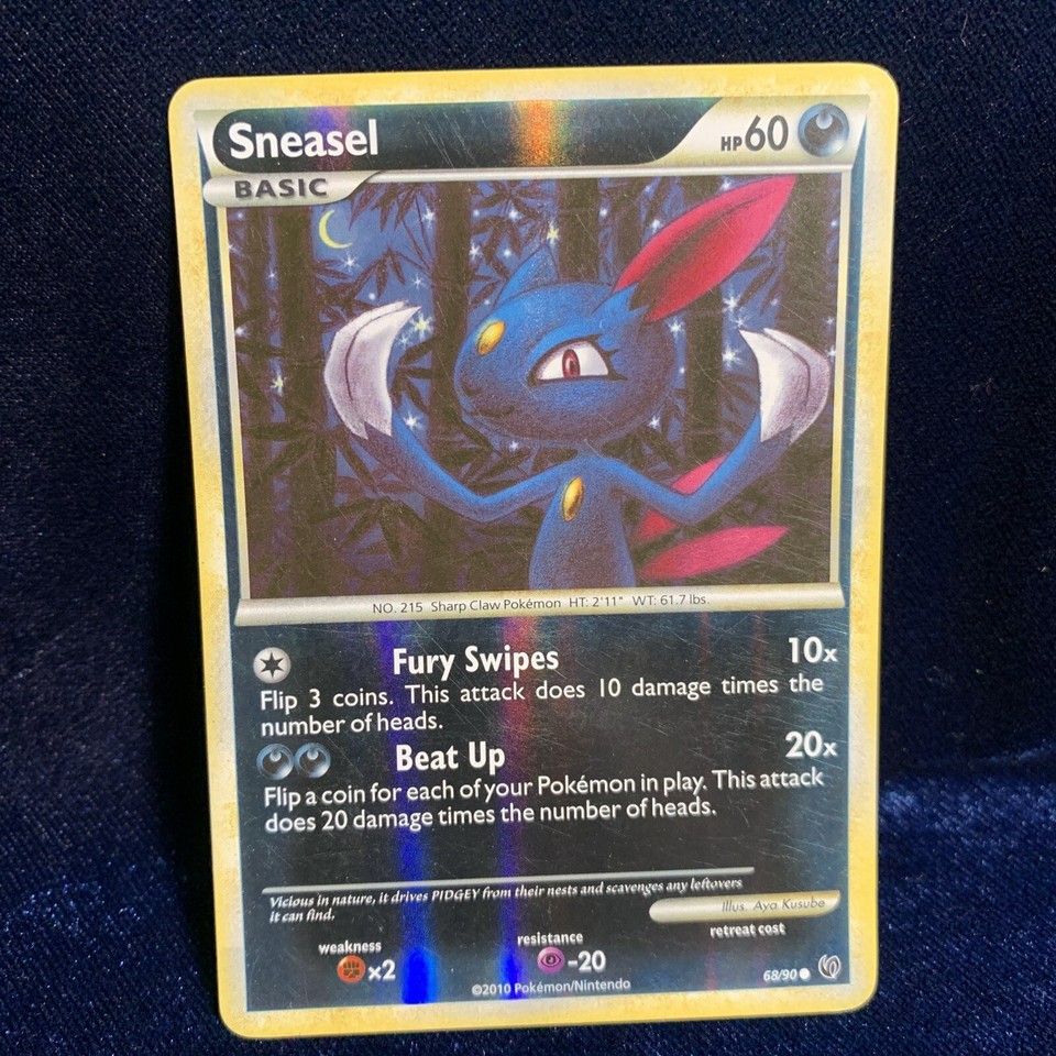 Sneasel 68/90 Reverse Holo Undaunted Pokemon Card | eBay